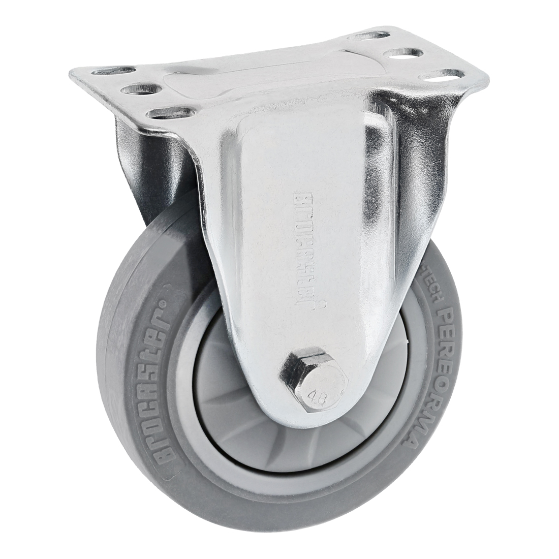 4 inches rigid plate-mount caster