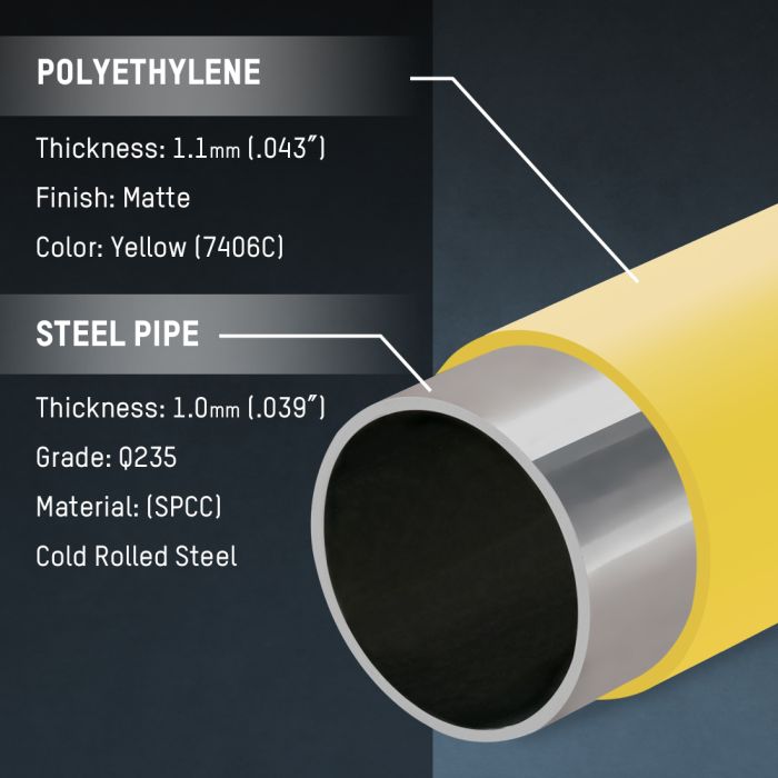 yellow polyethylene pipe